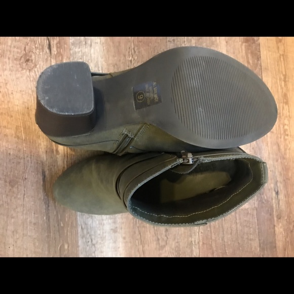 Charming Charlie | Shoes | Army Green Booties | Poshmark